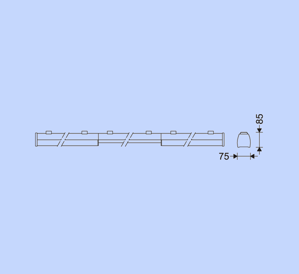 LUMiLINE surface mount/suspended continuous linear luminaire, Double ...