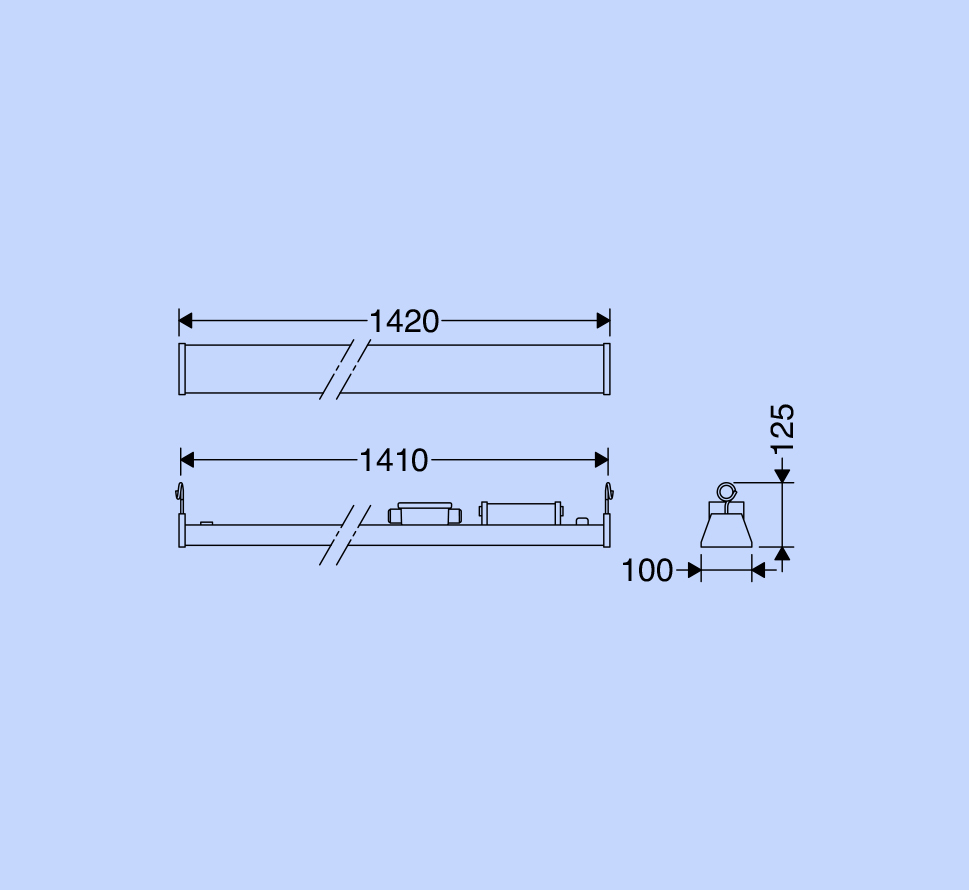 UNiLITE dust & moisture proof linear high/ low bay luminaire, Wide ...