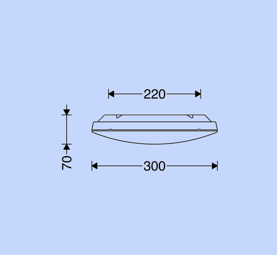 NEPTUNE (DOB) bulkhead luminaire with microwave-motion sensor, 30-cm ...
